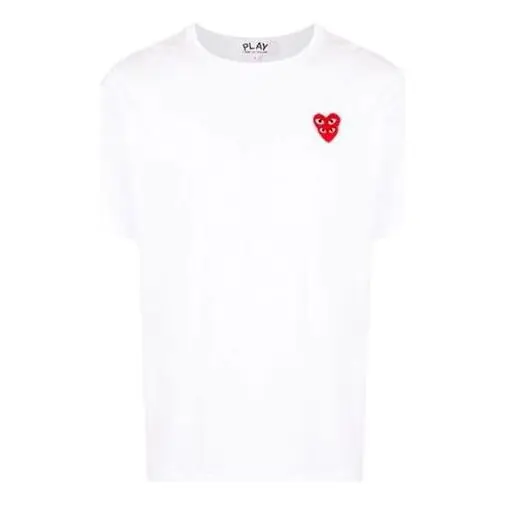 Play Comme Des Garcon Basic T-shirt Red Family Heart