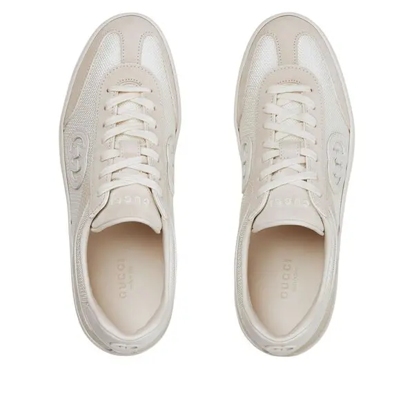Gucci G75 Suede Sneakers - White