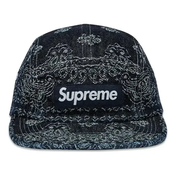 Supreme Bandana Jacquard Denim Camp Cap - Indigo