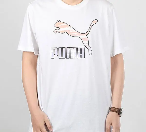 PUMA Chest Large Logo Printing Short Sleeve
