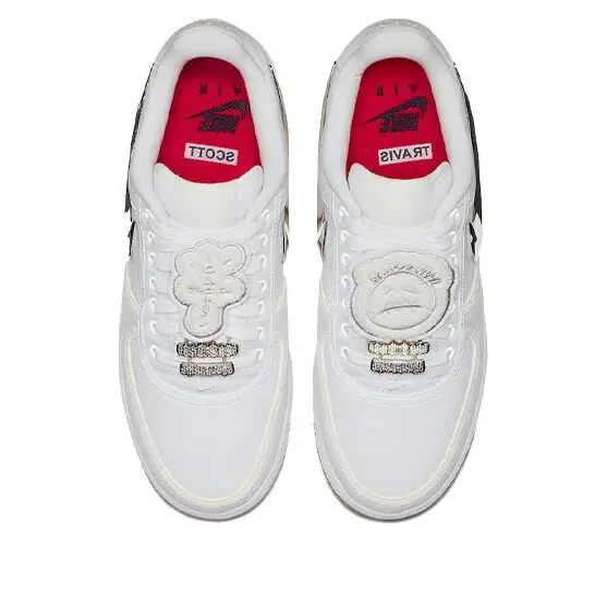 Nike X Travis Scott Air Force 1 Low Top Sneakers - White