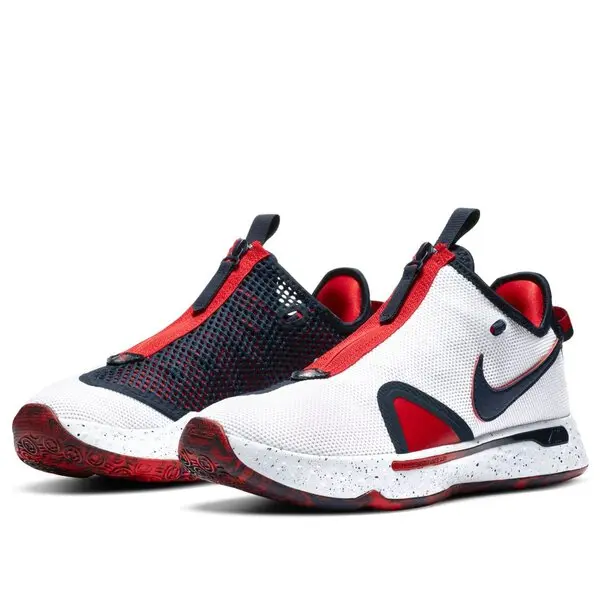 Nike Pg "usa" Basketball Sneakers - White/blue/red