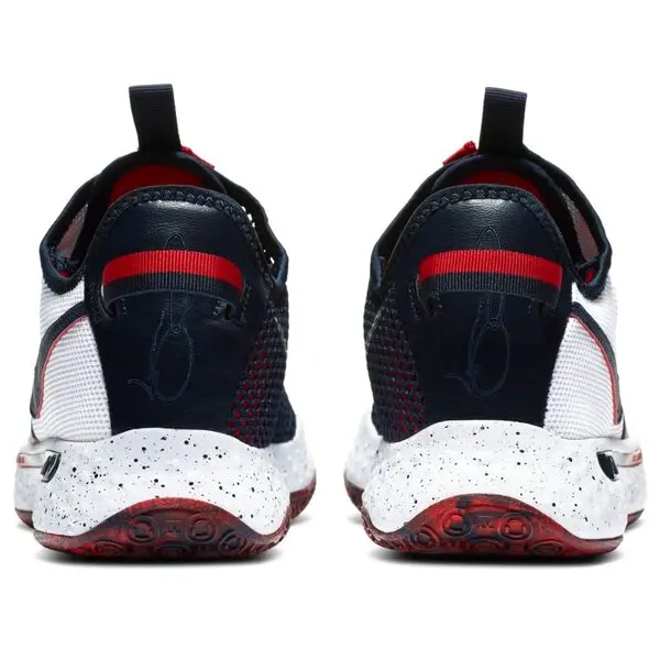Nike Pg "usa" Basketball Sneakers - White/blue/red