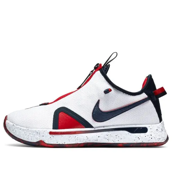 Nike Pg "usa" Basketball Sneakers - White/blue/red