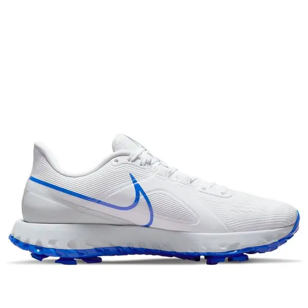 Nike React Infinity Pro Wide Golf Shoes - White/blue