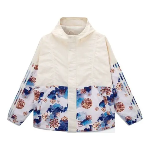 Adidas Colorblock Hooded Jacket With Graphic Print - Default Color