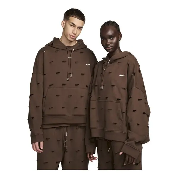 Nike X Jacquemus Distressed Swoosh Hoodie - Cacao Wow