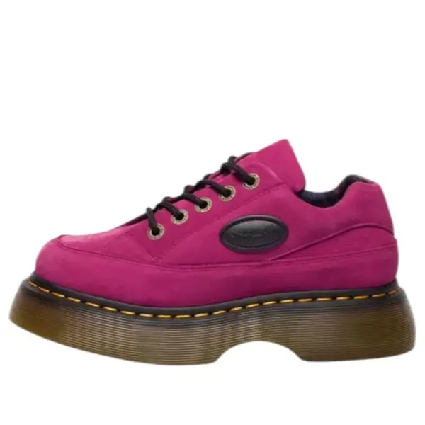Dr. Martens Milled Nubuck Lace-up Sneakers - Fuchsia Pink