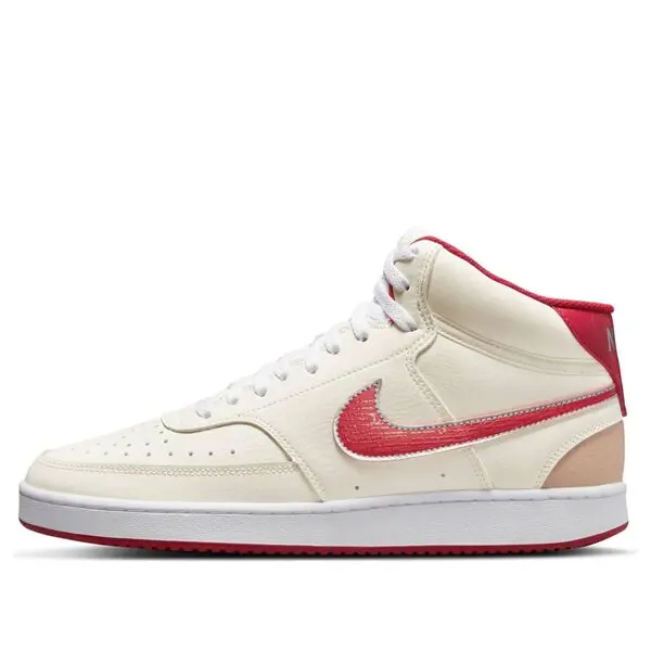 Nike Court Vision Mid-top Sneakers - White/red