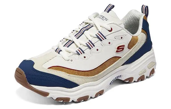 Sketchers D'lites Varsity Spirit Lace-up Sneakers - White/blue/tan