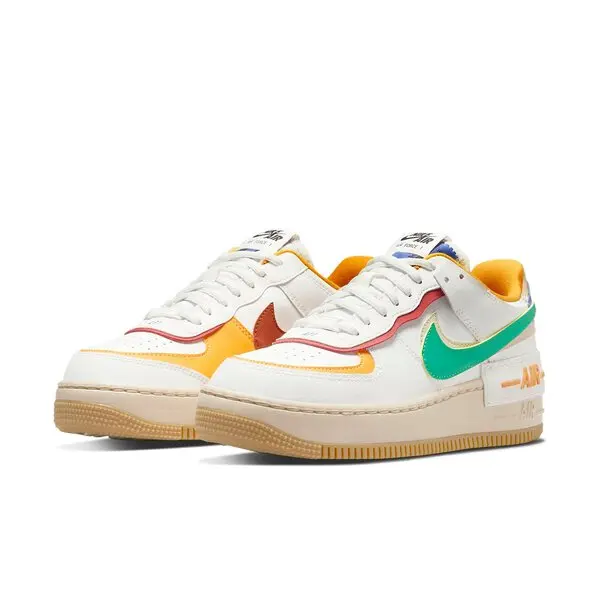 Nike Force 1 Shadow Sneakers - White/red/green