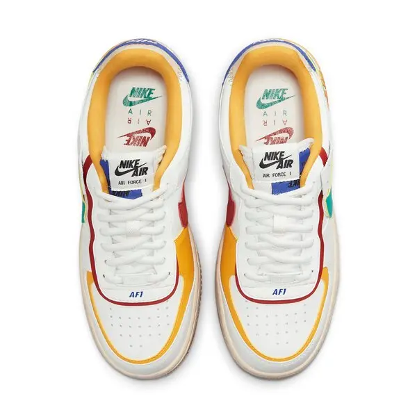 Nike Force 1 Shadow Sneakers - White/red/green
