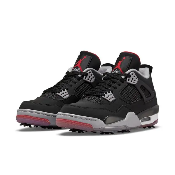 JORDAN Golf 'bred' High Top Sneakers - Black/fire Red/cement Grey