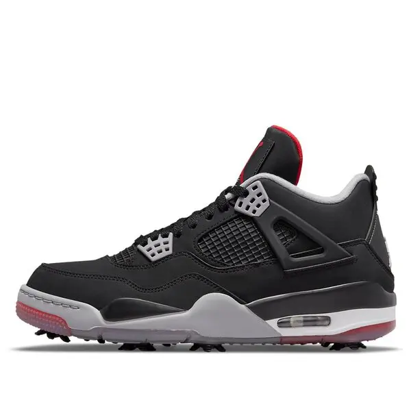 JORDAN Golf 'bred' High Top Sneakers - Black/fire Red/cement Grey