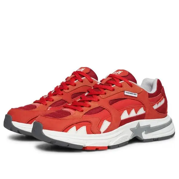 A BATHING APE Shark Sta 'korea' Sneakers - Red/multi-color