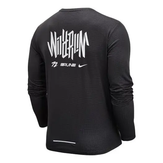Nike Pacer Wild Run Long Sleeve Running Top - Black