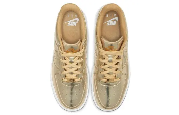 Nike Force 1 Sp "liquid Metal Gold" Sneakers - Gold/white