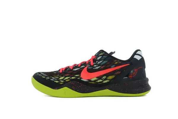 Nike Kobe 8 System Gc "christmas" Basketball Sneakers - Black/multi-colour
