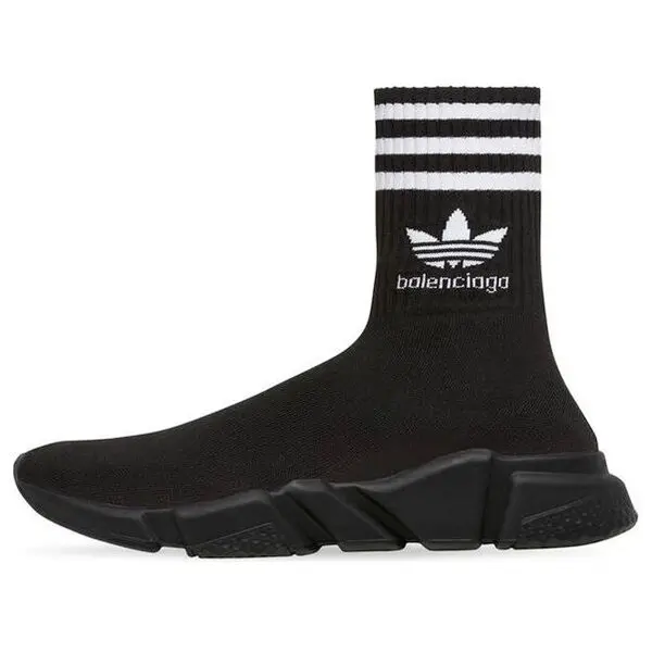 Balenciaga X Adidas Speed Sock Sneakers - Black/white/black