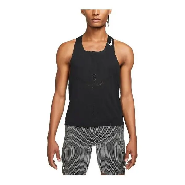 Nike Dri-fit Adv Aeroswift Racing Running Singlet - Black