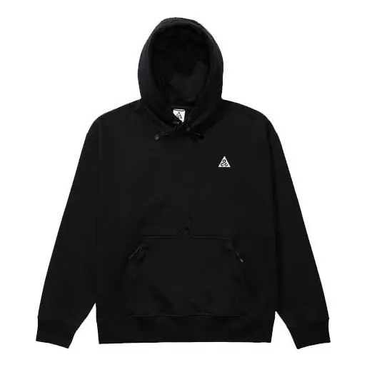 Nike Embroidered Logo Hooded Pullover - Black