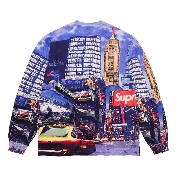 Supreme Skyline Sequin Long-sleeve T-shirt 'day - Multi-color