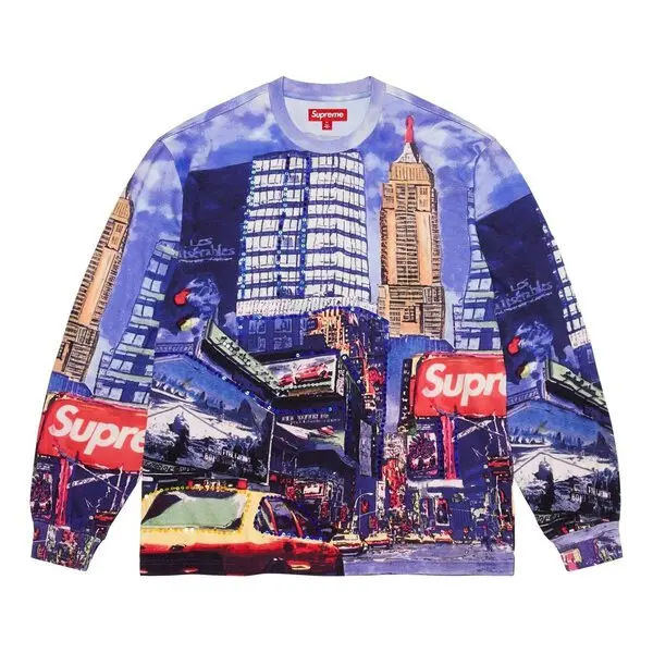 Supreme Skyline Sequin Long-sleeve T-shirt 'day - Multi-color