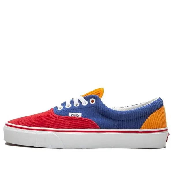VANS Era Corduroy Low Top Sneakers - Red/blue/yellow