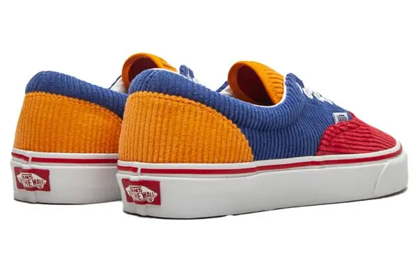 VANS Era Corduroy Low Top Sneakers - Red/blue/yellow