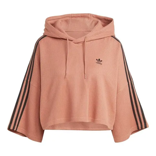 Adidas Adicolor Cropped Hoodie - Pink/black