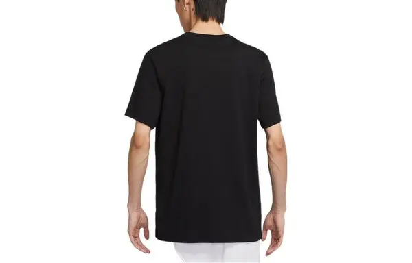 JORDAN Alphabet Logo Pattern Printing Round Neck Casual Short Sleeve Black - Default Color