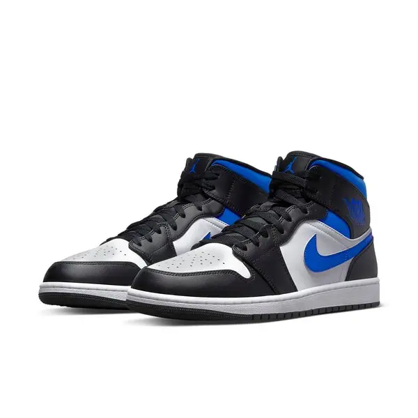 JORDAN 1 Mid "racer Blue" Sneakers - Black/white/royal