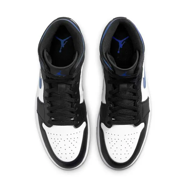 JORDAN 1 Mid "racer Blue" Sneakers - Black/white/royal
