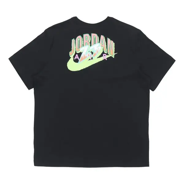 JORDAN Air 23 Swoosh Printed Cotton T-shirt - Black