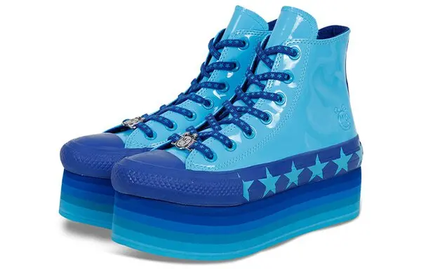 CONVERSE X Miley Cyrus Chuck Taylor All Star Platform Faux Patent Hi Sneakers