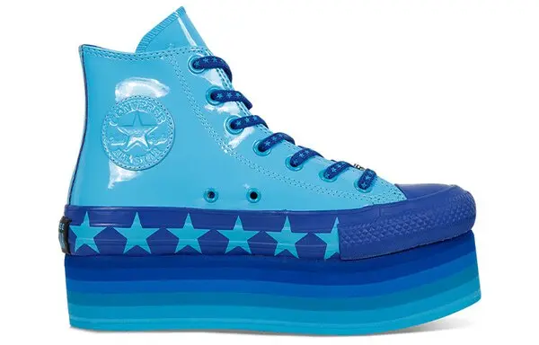 CONVERSE X Miley Cyrus Chuck Taylor All Star Platform Faux Patent Hi Sneakers