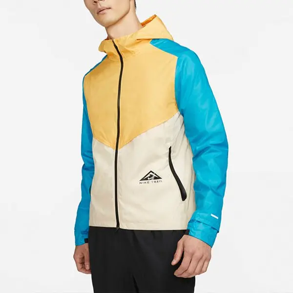Nike Windrunner Contrast Windproof Casual Hooded Jacket For
