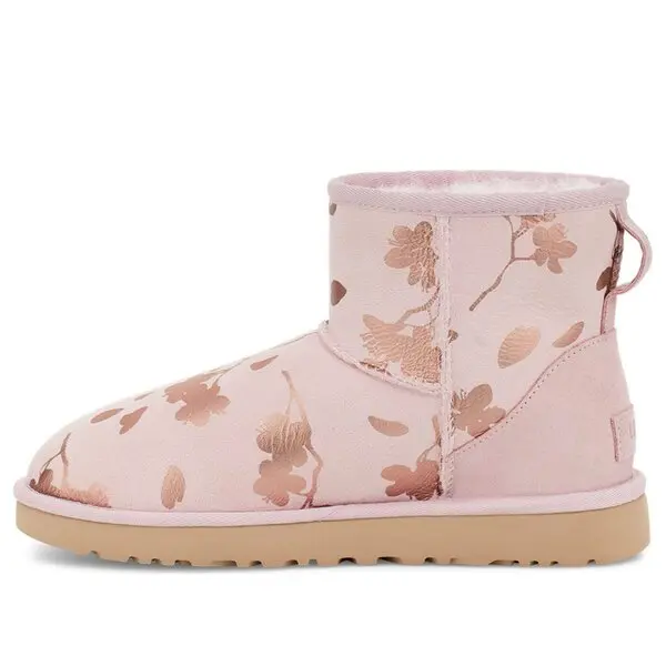 UGG Classic Mini Floral Foil Boots - Pinkred