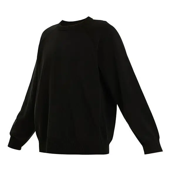 Adidas Y-3 Ss21 Loose Round Neck Long Sleeves Pullover - Black