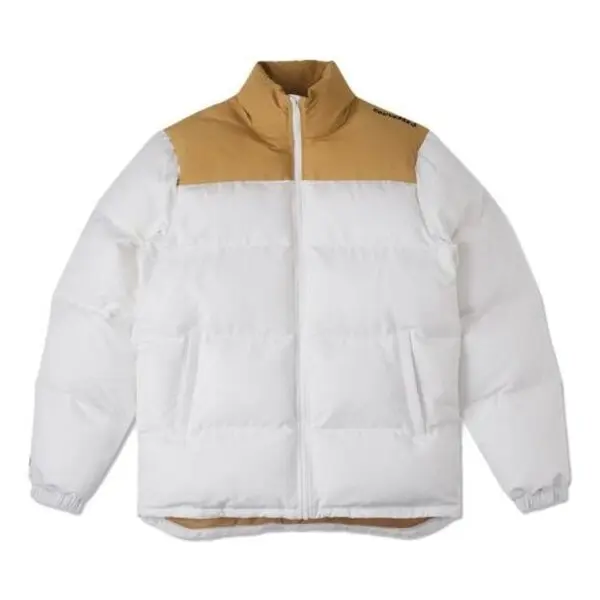 CONVERSE Colorblock Down Jacket - White/tan