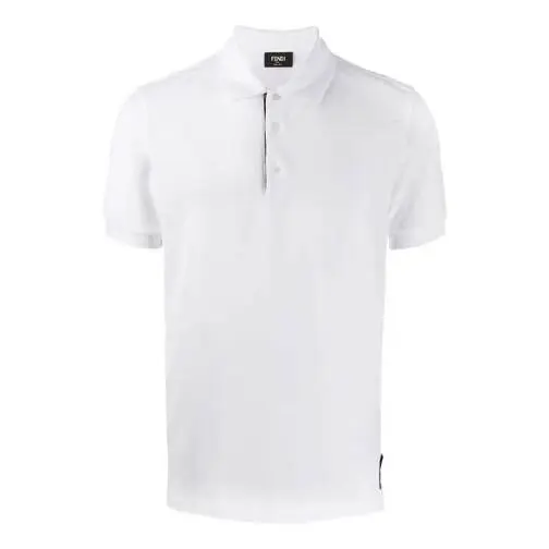 Fendi Ss21 Short Sleeve Polo Shirt - White