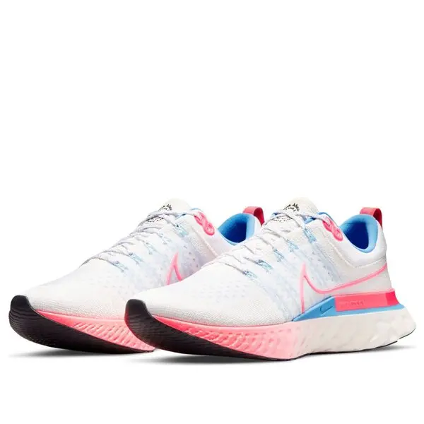 Nike React Infinity Run Flyknit 2 Sneakers - White/pink/blue