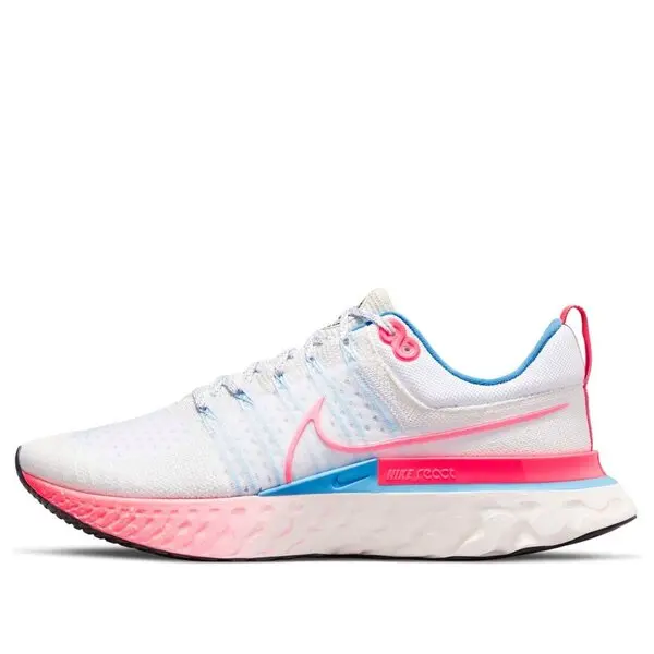 Nike React Infinity Run Flyknit 2 Sneakers - White/pink/blue