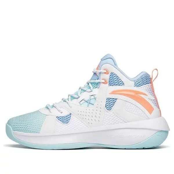 ANTA High Top Athletic Sneakers - White/blue/orange
