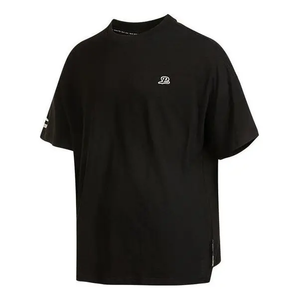 PUMA Logo T-shirt 'black - Black/white
