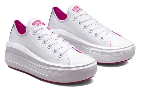 CONVERSE Chuck Taylor All Star Move Low Top Sneakers - White/pink