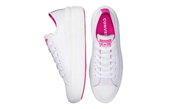 CONVERSE Chuck Taylor All Star Move Low Top Sneakers - White/pink
