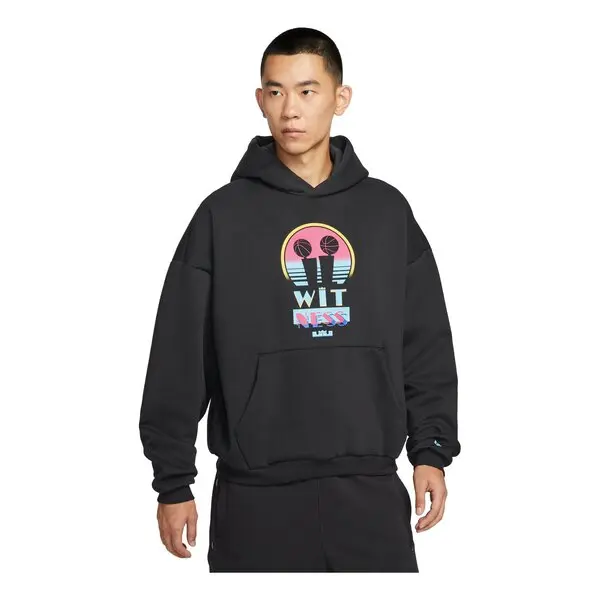 Nike Lebron Standard Issue Hoodie 'miami Twice - Black