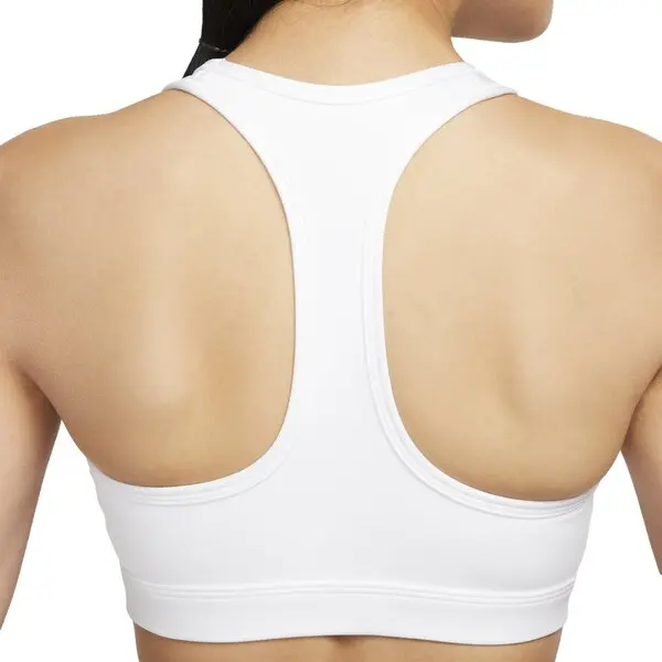 Nike Swoosh Medium Support Sports Bra 'white - White/black