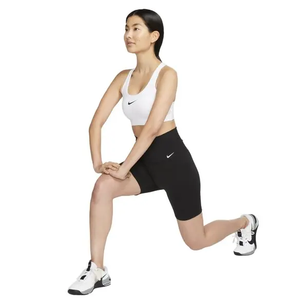 Nike Swoosh Medium Support Sports Bra 'white - White/black